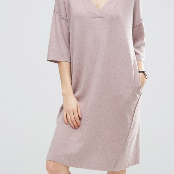 ASOS | Dresses | Asos Oversized Jumper Dress With Vneck Nwot | Poshmark